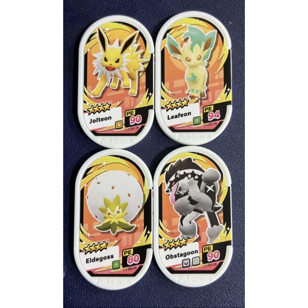 Pokemon Mezastar -4 stars(Jolteon+Leafeon+Eldegoss+Obsyagoon) | Shopee ...