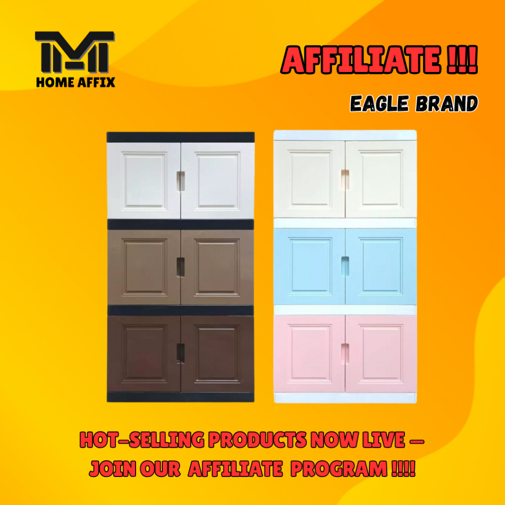 AFFILIATE EAGLE BRAND Storage Cabinet 3 Tier / Plastic Cabinet ...