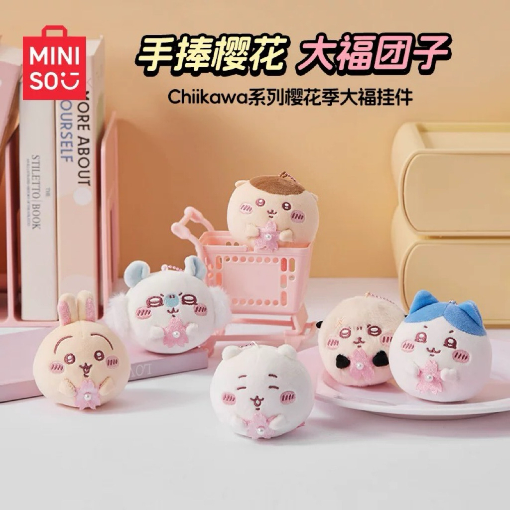 MINISO Chiikawa Sakura Cherry Blossom Series Usagi Hachiware Pendant ...