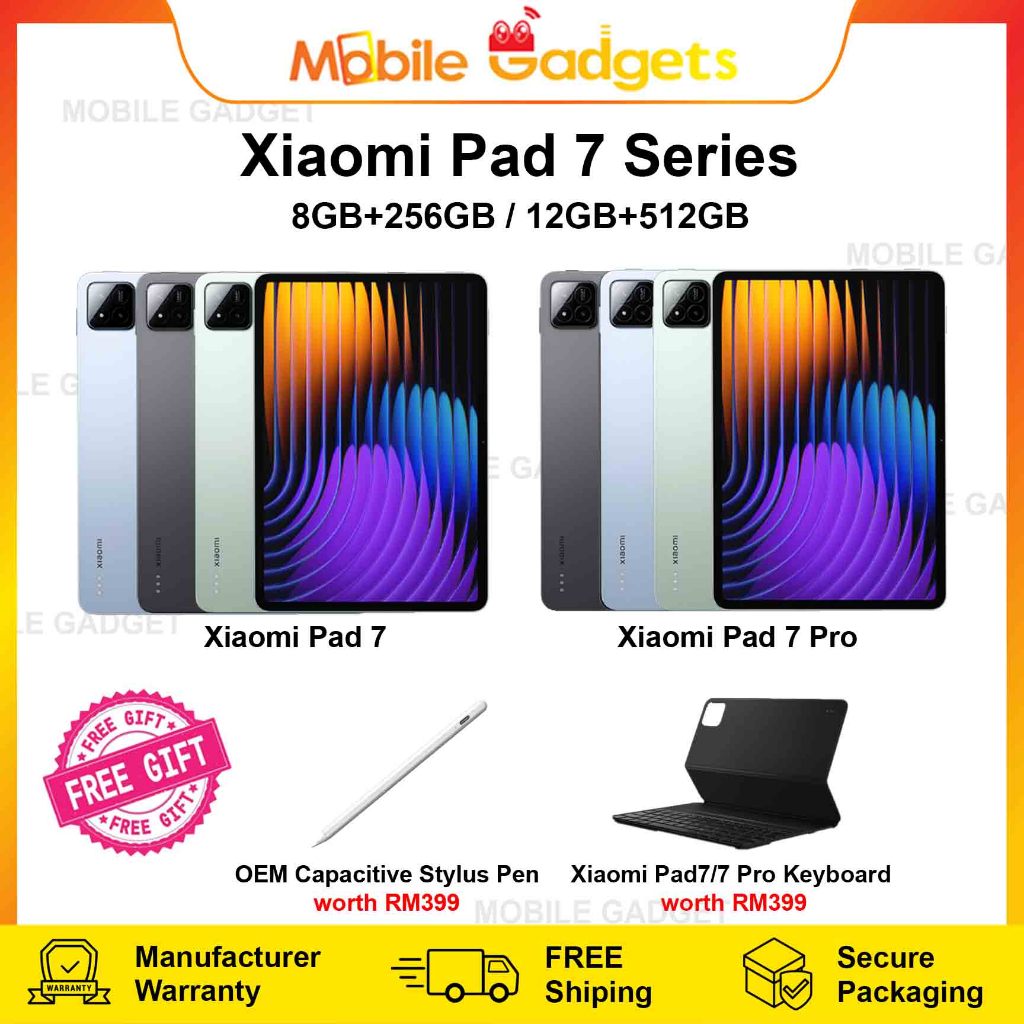 Xiaomi Pad 7 / Xiaomi 7 Pro [8GB/12GB+256GB/512GB] | Wifi Version Tablet | Shopee Malaysia