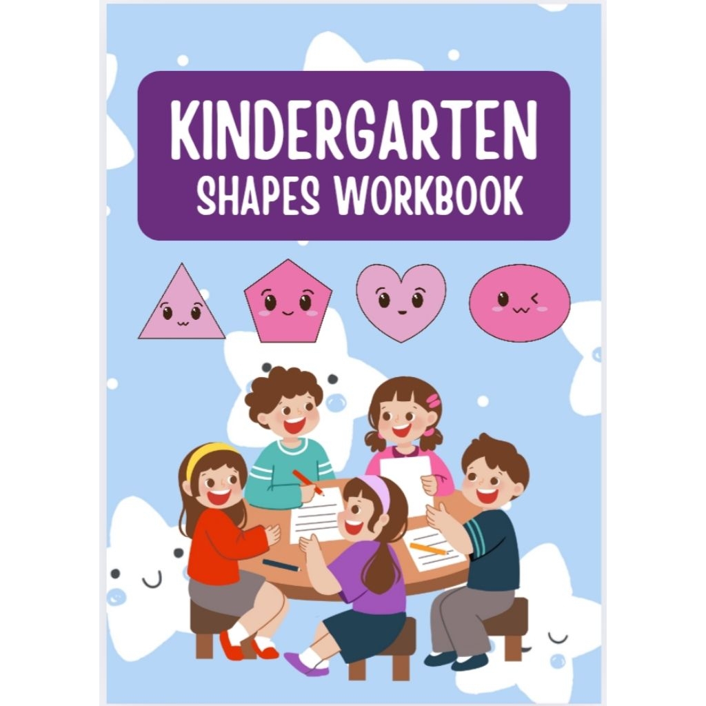 Kindergarten Shape Workbook PDF | Buku Aktiviti Prasekolah | Worksheet ...