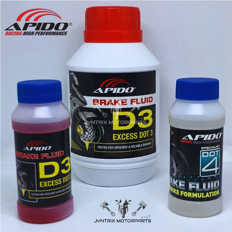 APIDO BRAKE FLUID BRAKE OIL DOT3 DOT4 Minyak Brek 50ml 300ml Heavy Duty ...
