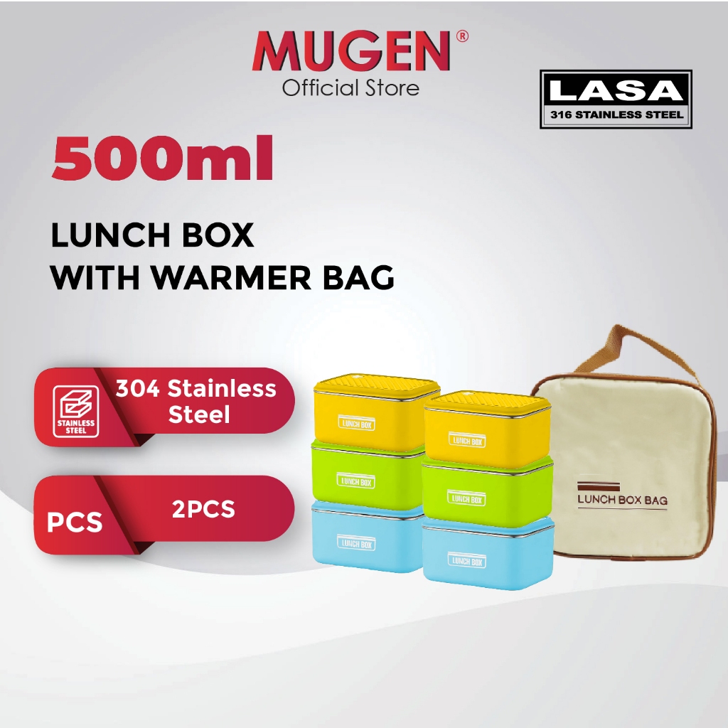 LASA 304 Stainless Steel Bento Lunch Box Container Set With Insulated ...