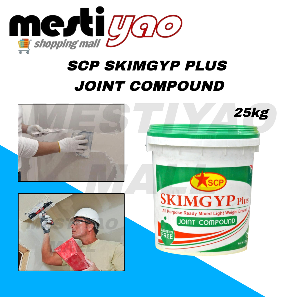 SCP Skimgyp Plus Joint Compound 25kg/Drywall Patching & Leveling Skim ...