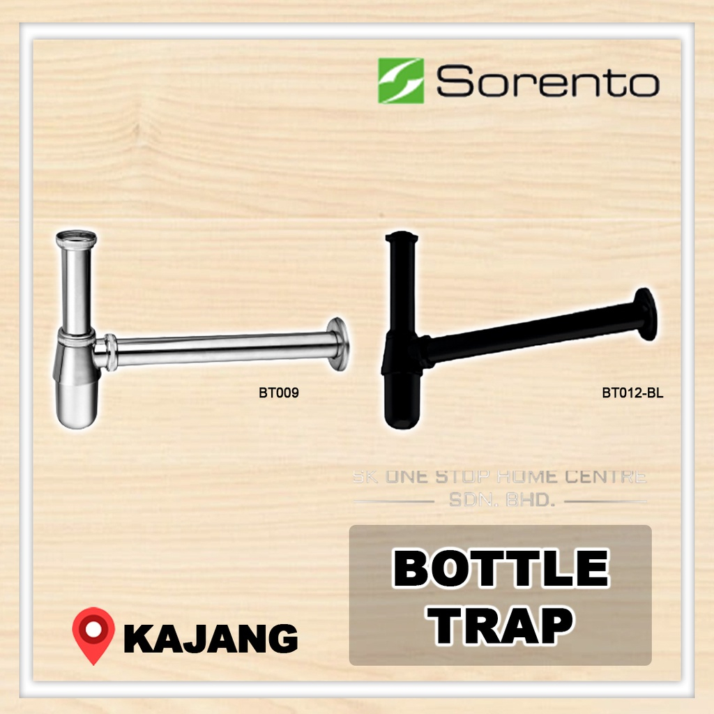 SORENTO Bathroom Toilet Wash Basin Bottle Trap 32mm (Chrome / Black ...