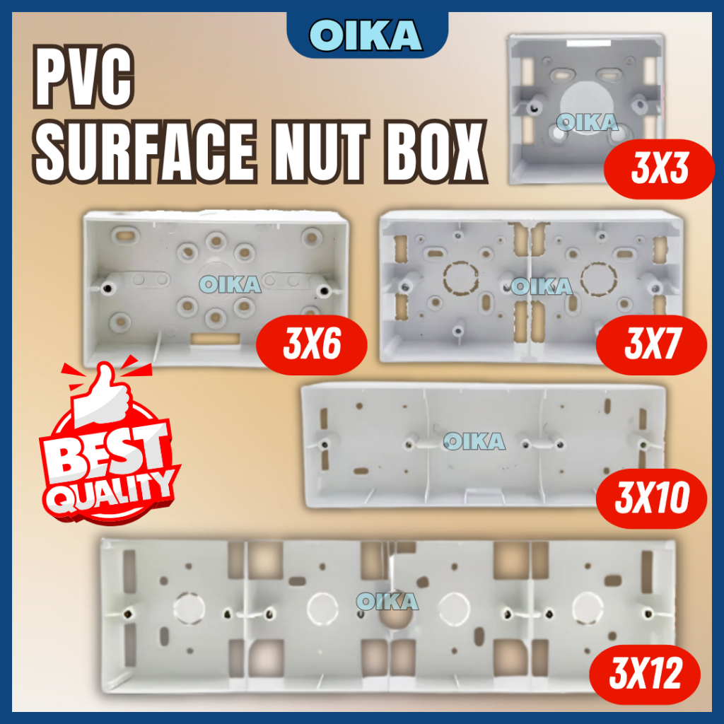 [READY STOCK] PVC Nut Box Surface Electrical Socket Base Box | Rumah ...