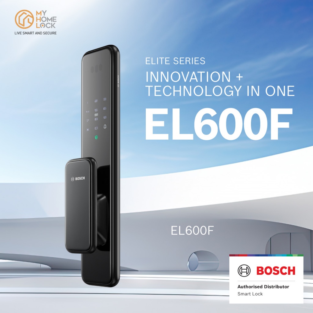 Bosch EL600F Smart Door Lock –Face Recognition + Fingerprint + PIN ...
