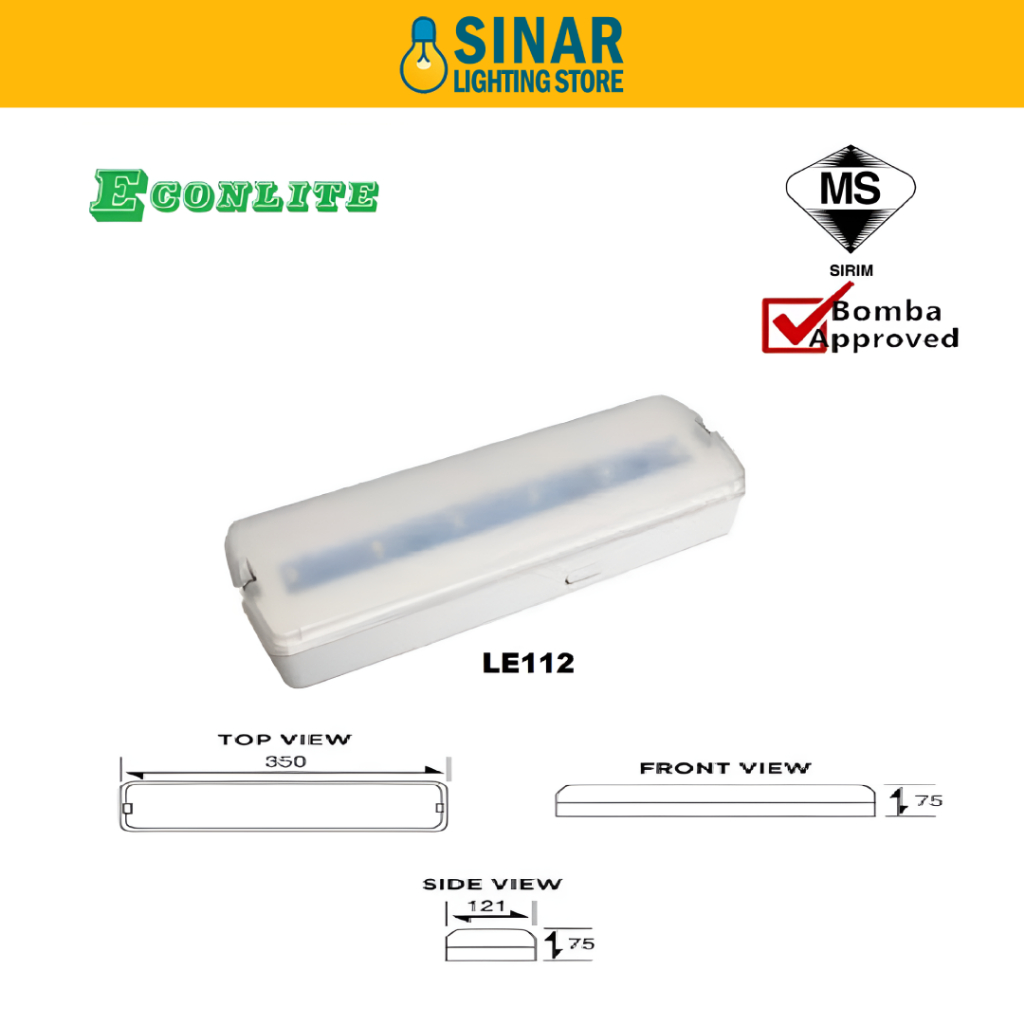 Econlite LE-112 Emergency Light LE112 | Shopee Malaysia