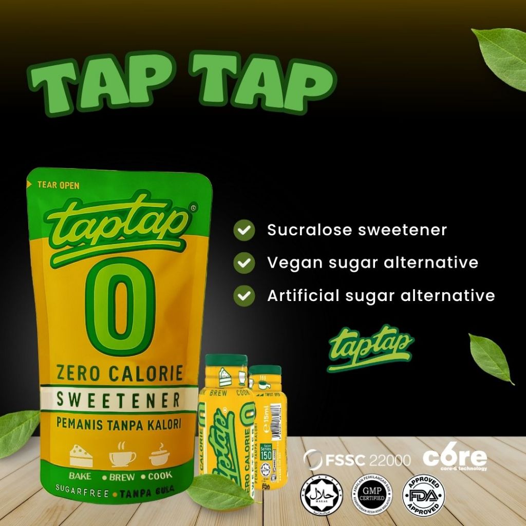TAPTAP - NEW FORMULATION SWEETENER - 0 SUGAR 0 CALORIES | Shopee Malaysia