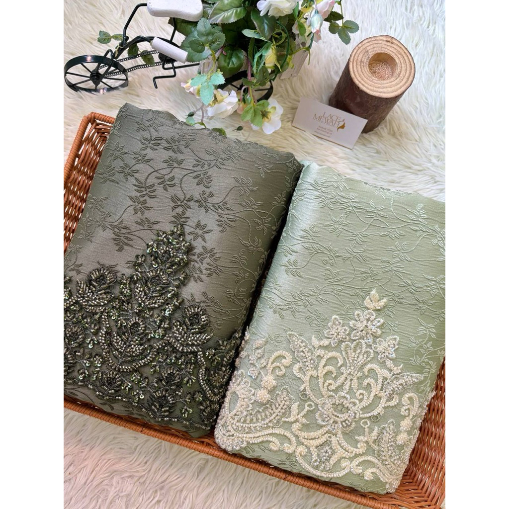 SET SOFTBROCADE LACE ARMA BAJU KURUNG MODEN LACE MANIK LACE ESKLUSIF ...