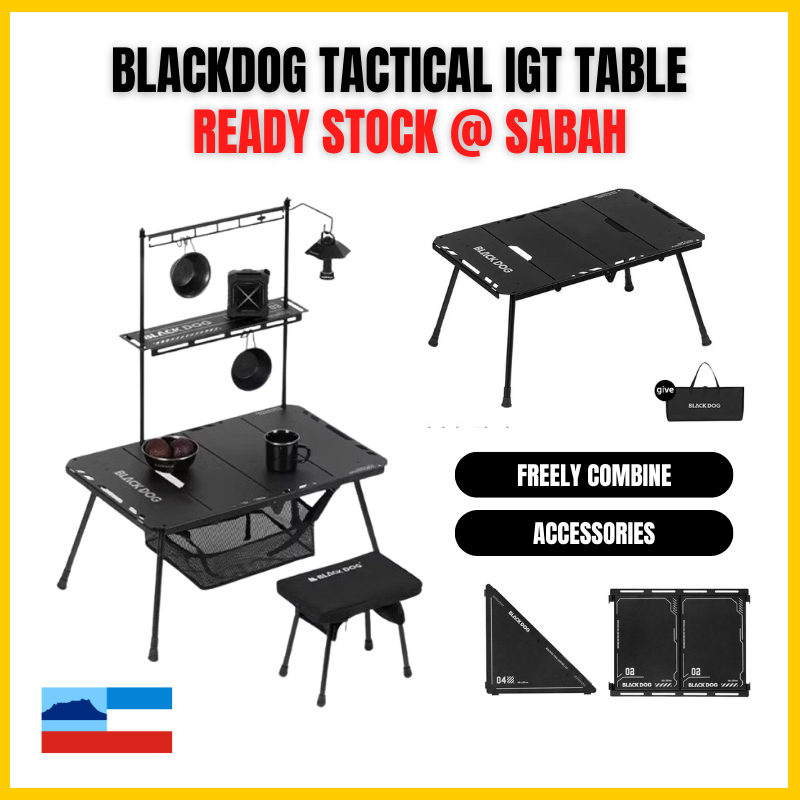 [SABAH] BLACKDOG Camping IGT Table Tactical Camping Meja Khemah Stove ...