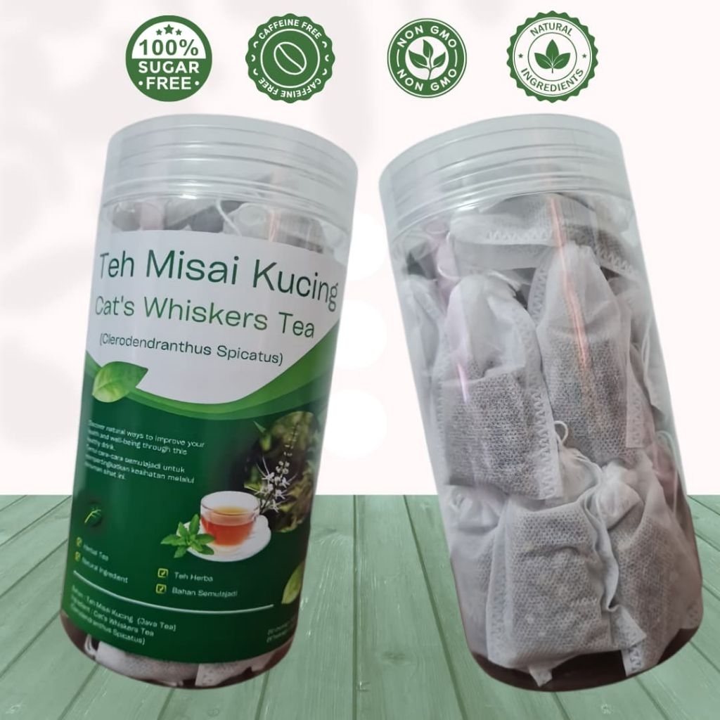 Teh Misai Kucing Tulen (20/30 Uncang x 3 gram) / Pure Java Tea (Cat's ...