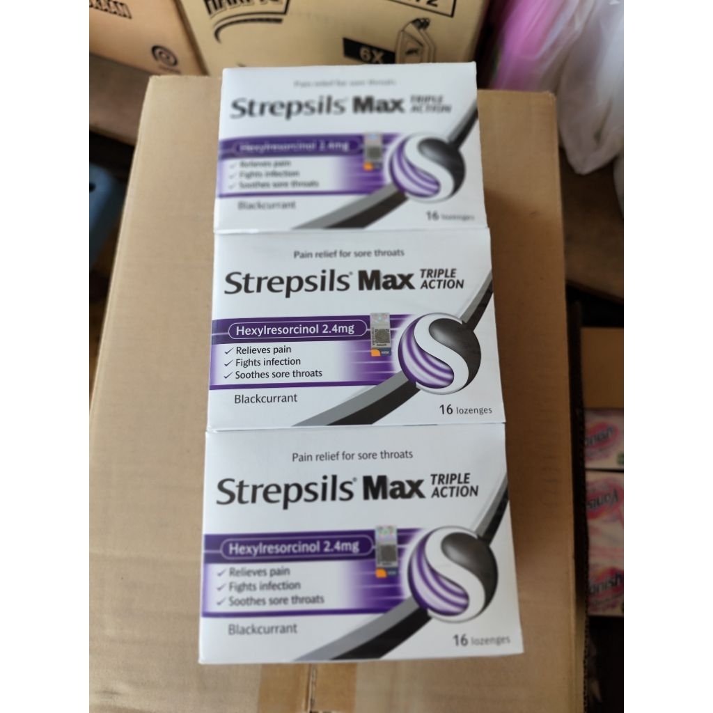 Strepsils max triple action blackcurrant (12box) | Shopee Malaysia