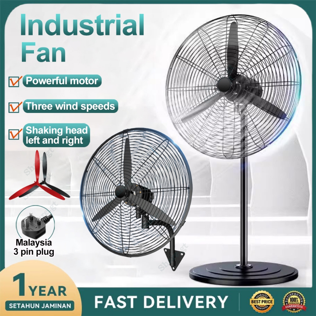 【Waranti 2 tahun】kipas berdiri industrial fan kipas industri high power ...
