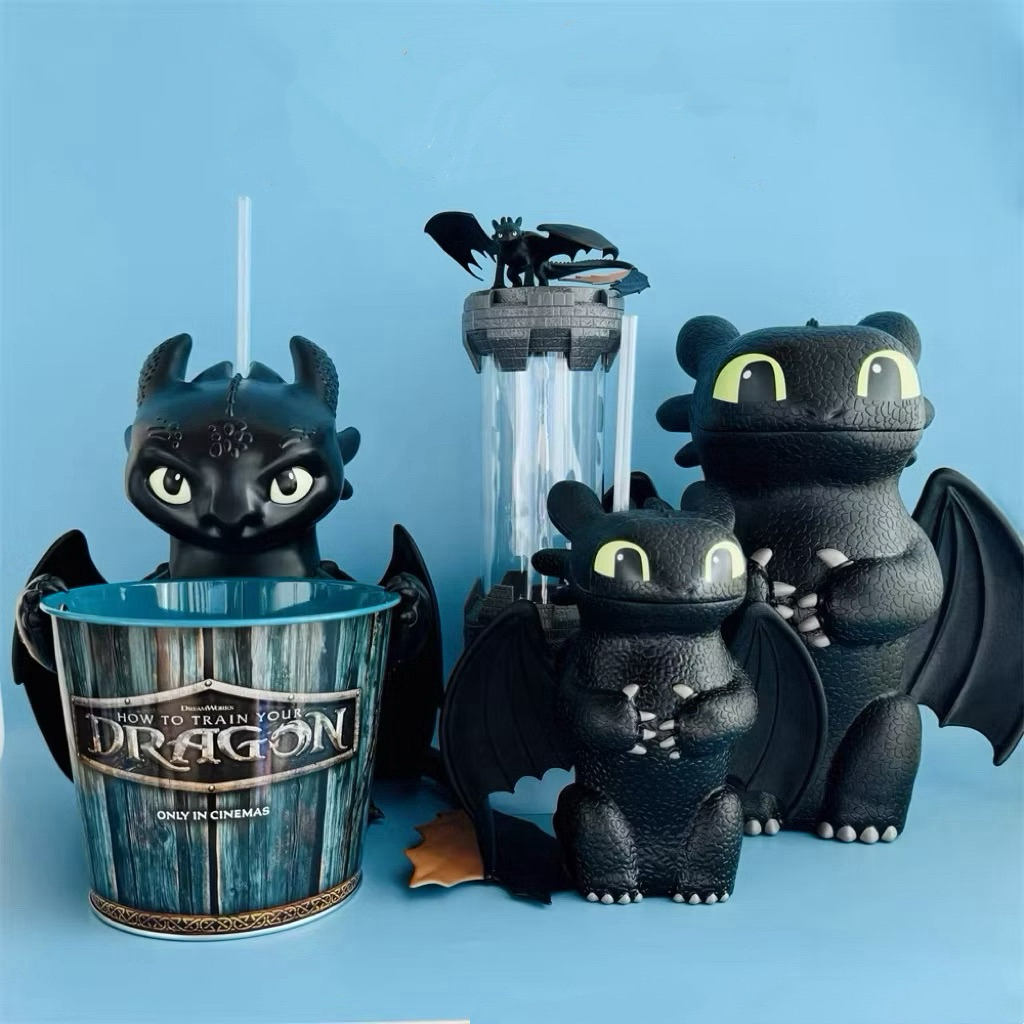HOW TO TRAIN YOUR DRAGON TOOTHLESS NIGHT FURY POPCORN BUCKET TUMBLER ...