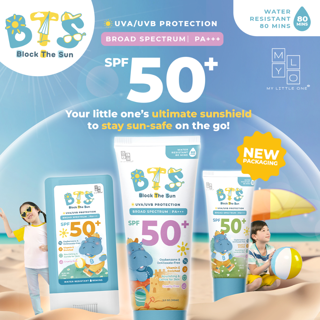 MyLO BTS Kids Sunscreen Stick Sunblock Lotion - SPF50+, UVA UVB, 80min ...