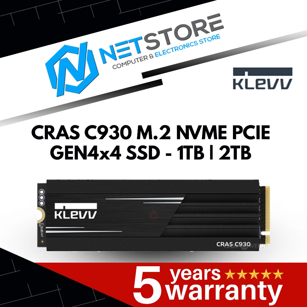 KLEVV CRAS C930 M.2 NVME PCIE GEN4x4 SSD - (1TB | 2TB) | Shopee Malaysia