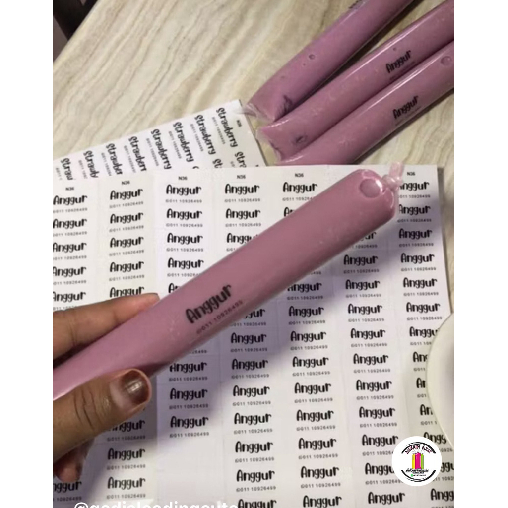 3SEN 100pcs STICKER MAKANAN FROZEN DAN AISKRIM MALAYSIA(HIGH QUALITY ...