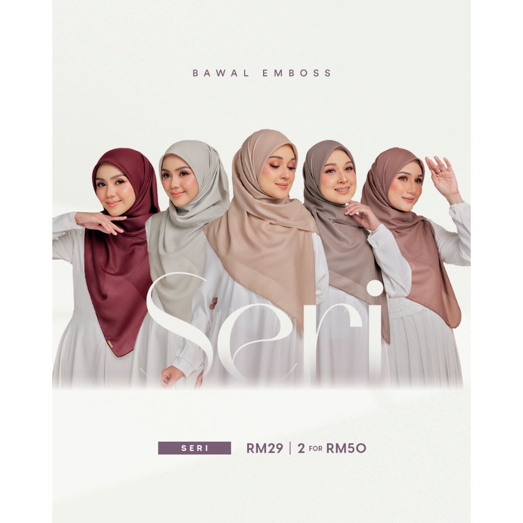 SERI (2 HELAI RM50) Bawal Emboss Cotton Voil By HEEJABxLUNALOOK ...