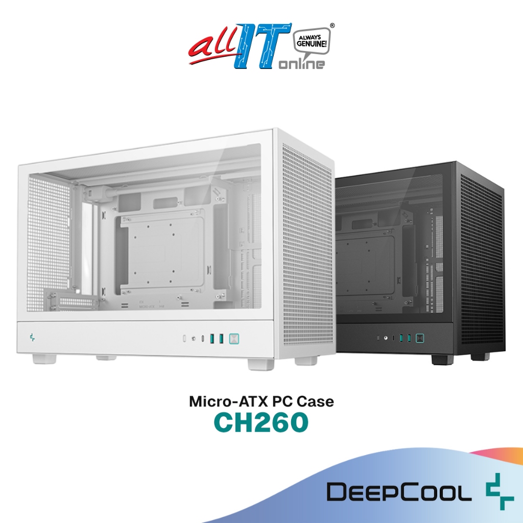 DEEPCOOL CH260 BLACK / WHITE Micro-ATX (mATX) PC Case | Shopee Malaysia