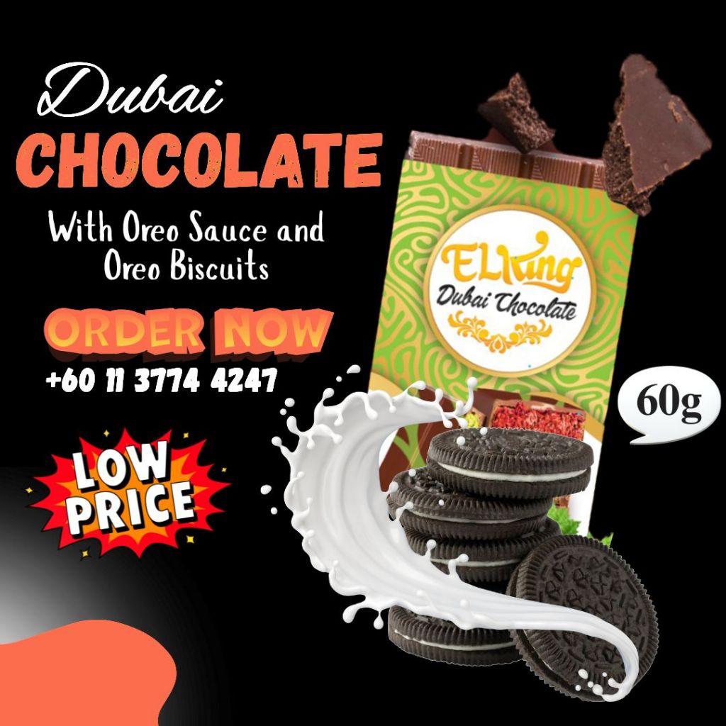 PREMIUM Quality Dubai Coklat With Oreo Sauce and Oreo Biscuits 60g ...