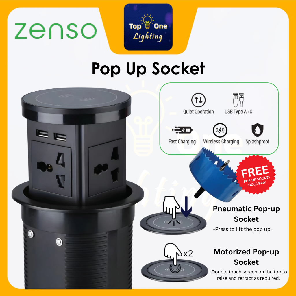🔥NEW🔥 Zenso Powerhub PRO Automatic Pop up / Pop Out socket with ...