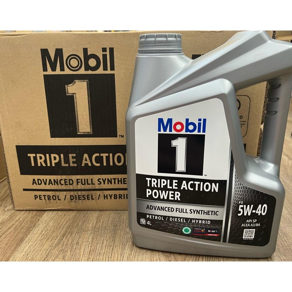 Mobil 1 Triple Action Power Advance Full Synthetic 5W40 5W-40 4L API SP ...