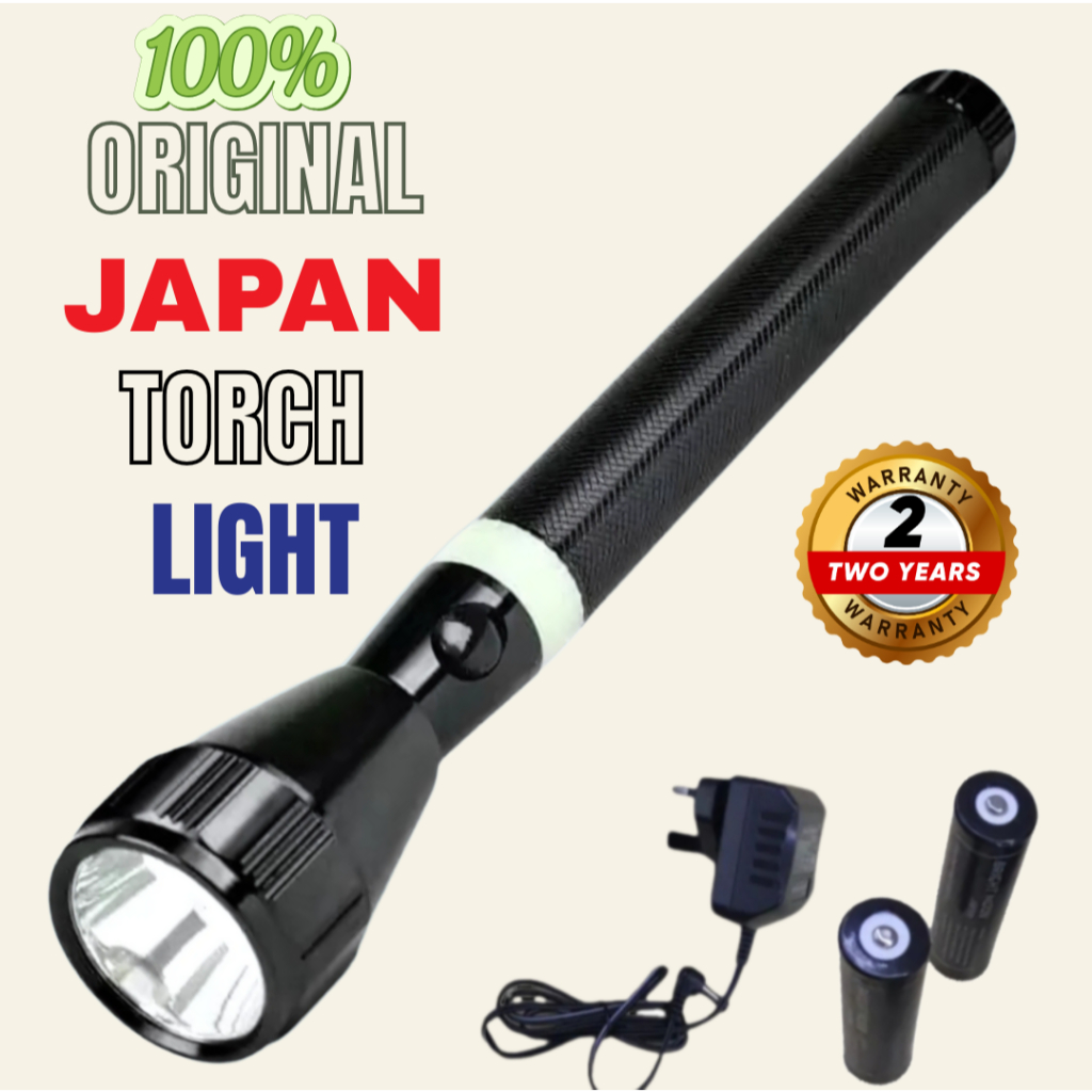 (2 Year Warranty) Japan Torch Light Original LED Rechargeable ...