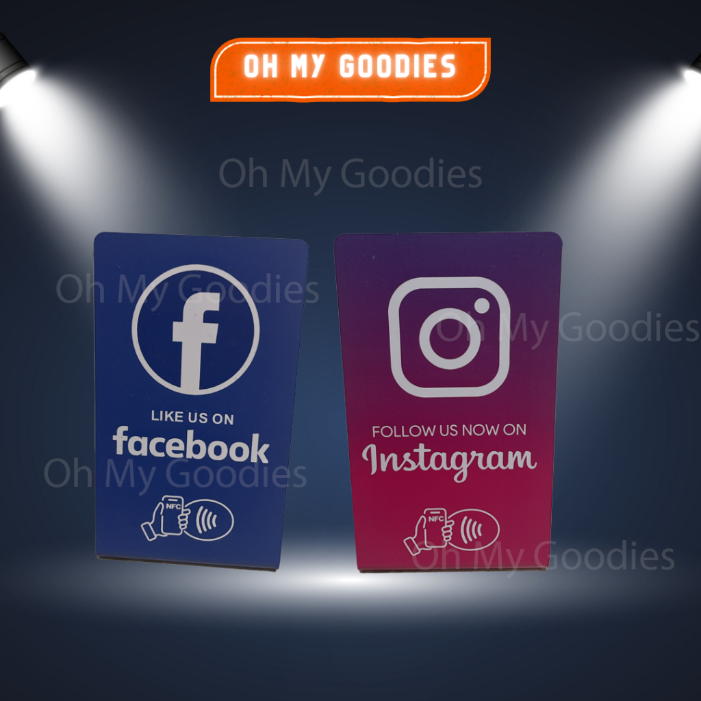 Papan Sentuh NFC Sosial – Untuk Facebook & Instagram (NFC Smart Tap for ...