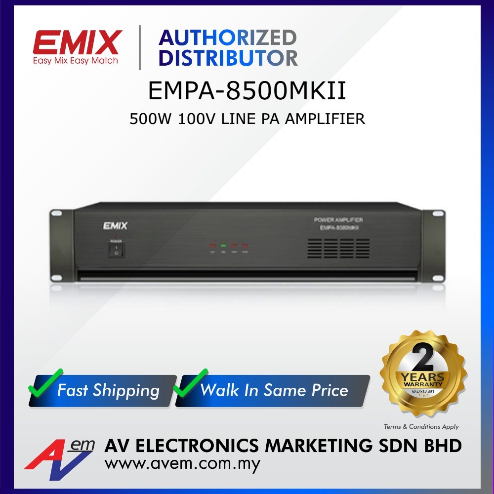 EMIX EMPA-8500MKII 500W 100V Line Power Amplifier | Shopee Malaysia