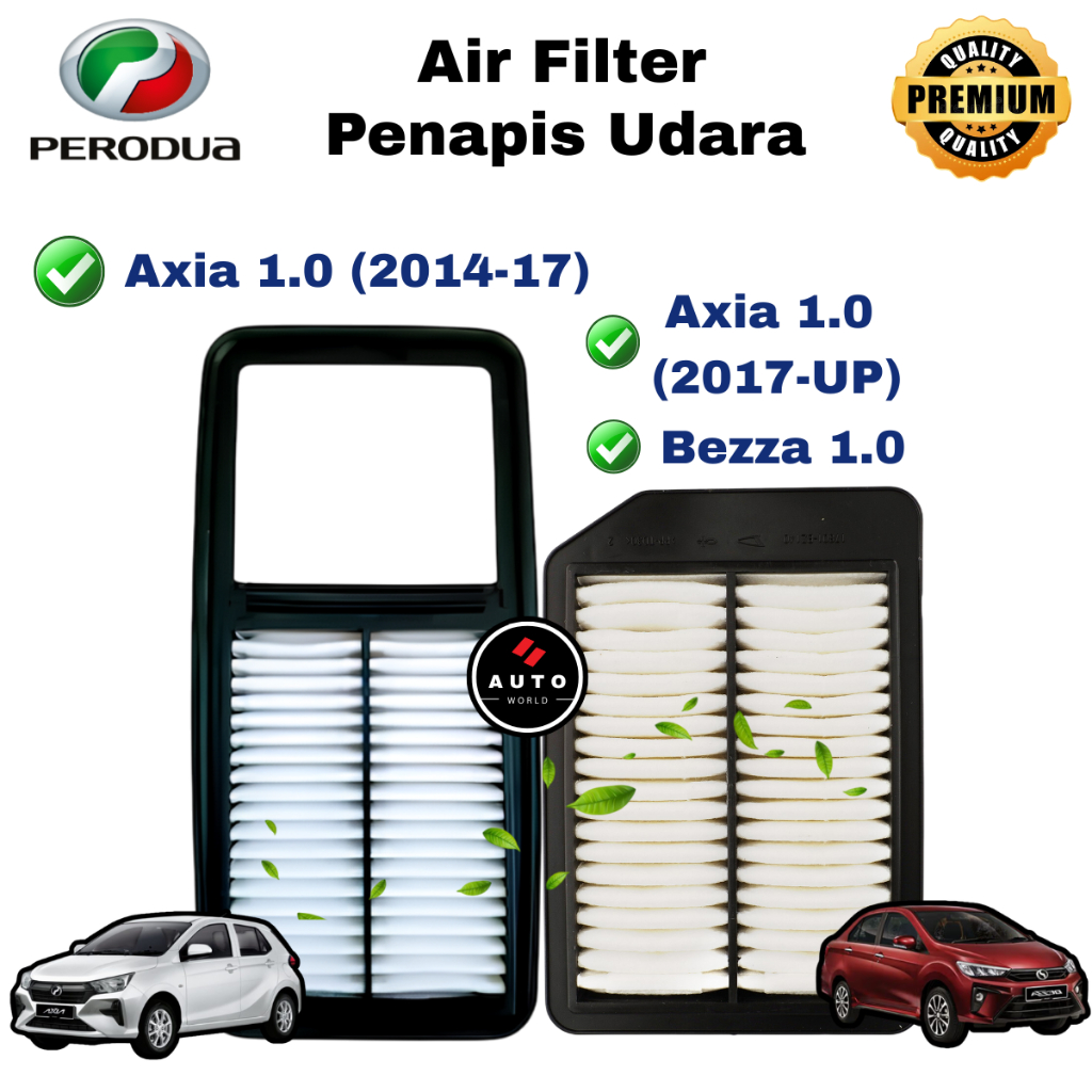 Air Filter Perodua Axia 1.0 2014-2017 B200 Axia SE Facelift Bezza 1.0 ...