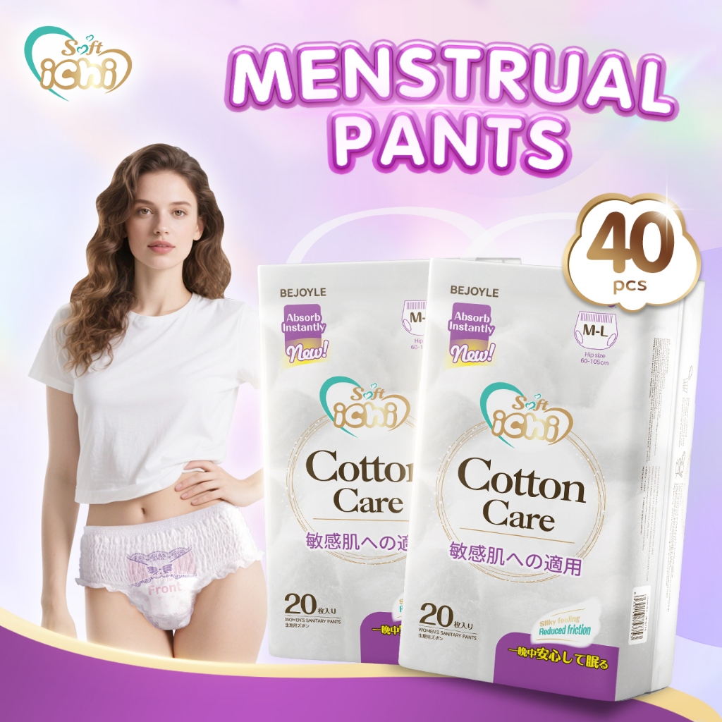 ICHI Menstrual Pants Underwear for Women - Breathable Period Pants M/L/XL (40pcs) | Shopee Malaysia