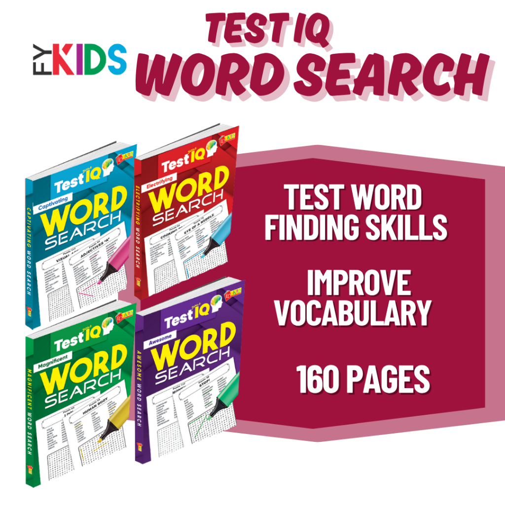 FYKIDS -TEST YOUR IQ WORD SEARCH (NEW) Size A5 - E.C.M.A-puzzle 135 ...