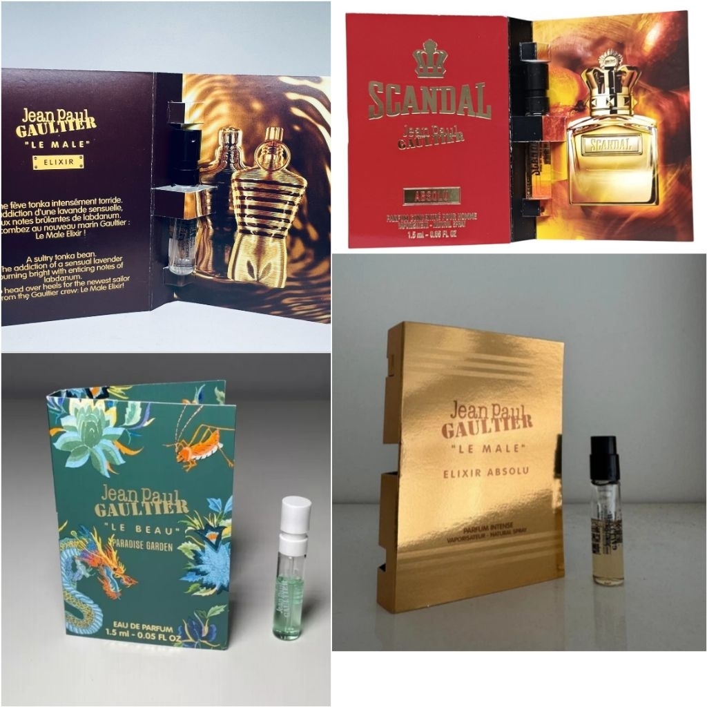 Vial - JPG Le Male Elixir/ Le Male Elixir Absolu/ Le Beau Paradise ...