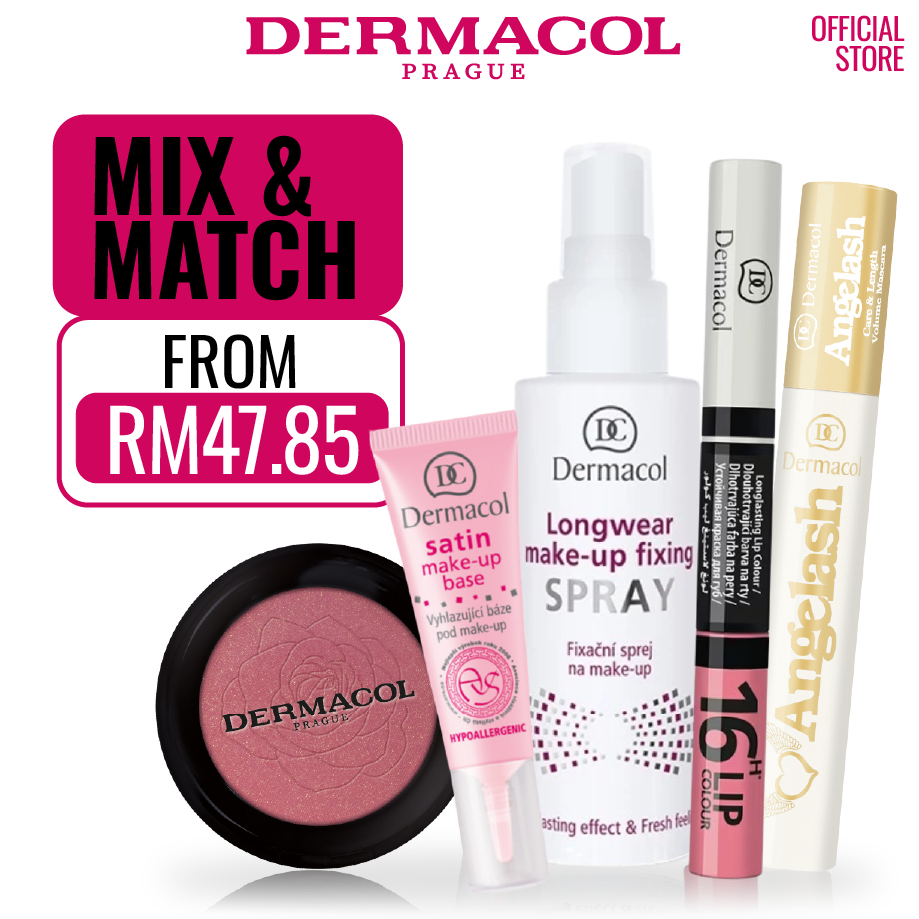 Dermacol Mix and Match Bundle (Fixing spray + 16h lipstick/Blusher ...