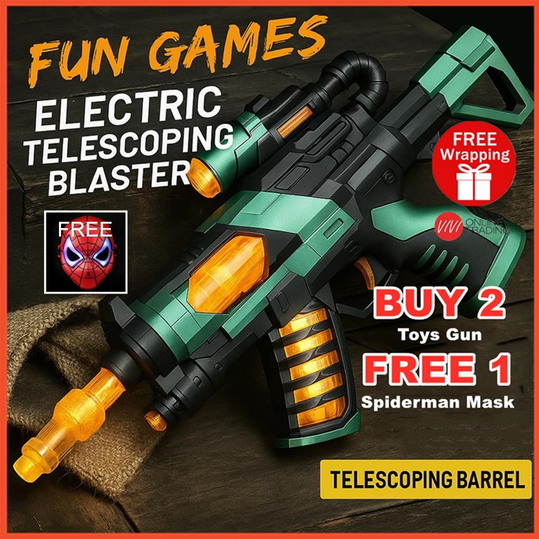 Submachine Gun Toys Gun for Children with Laser Light and Sound Pistol ...