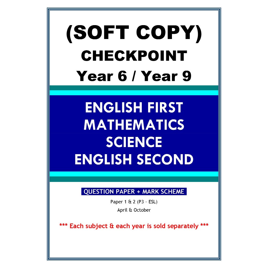 Checkpoint (Year 6 & Year 9) 2019-2025: English, Maths, Science, ESL ...