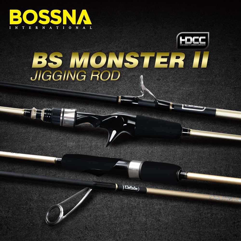 BOSSNA - BS MONSTER II 6ft JIGGING ROD - SOLID CARBON SPINNING/CASTING ...