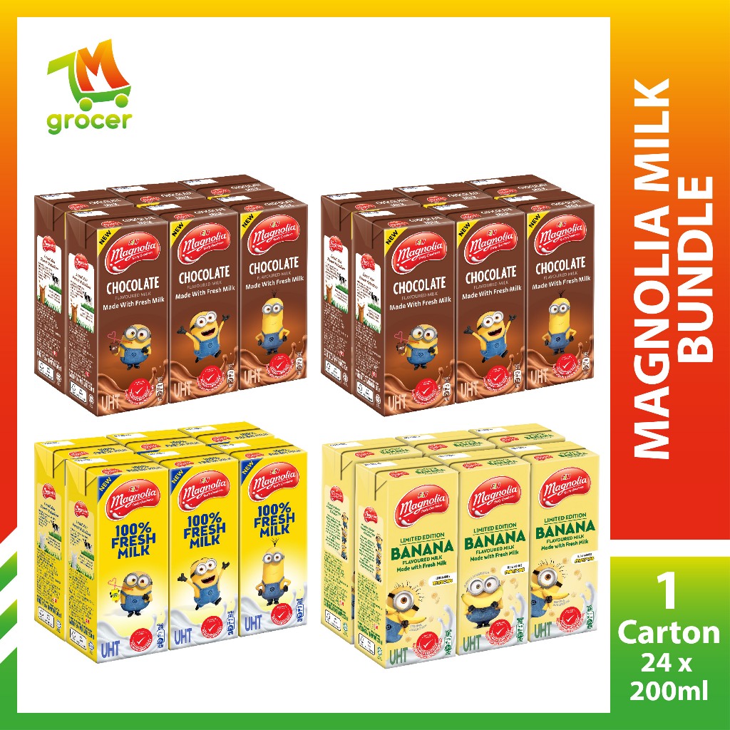 MAGNOLIA UHT Susu Segar (200ml x 6) + MAGNOLIA UHT Coklat Segar (200ml ...