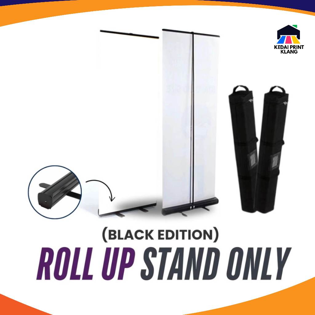 ROLL UP BUNTING STAND BLACK EDITION (STAND ONLY) | Shopee Malaysia