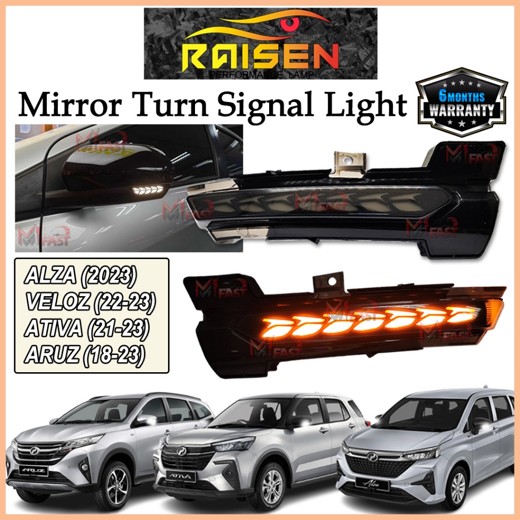 Perodua Alza / Ativa / Aruz / Veloz Dragon Scale Dynamic Side Mirror ...