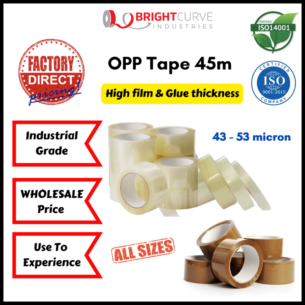 Premium OPP Transparent Tape / Cellophane / Stationery Tape Transparent ...
