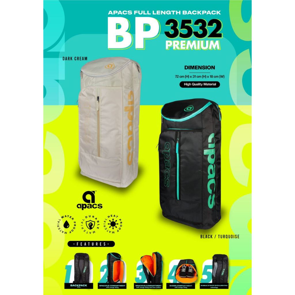Apacs Badminton Backpack BP3532 Premium / Beg Apacs Badminton BP3532 ...