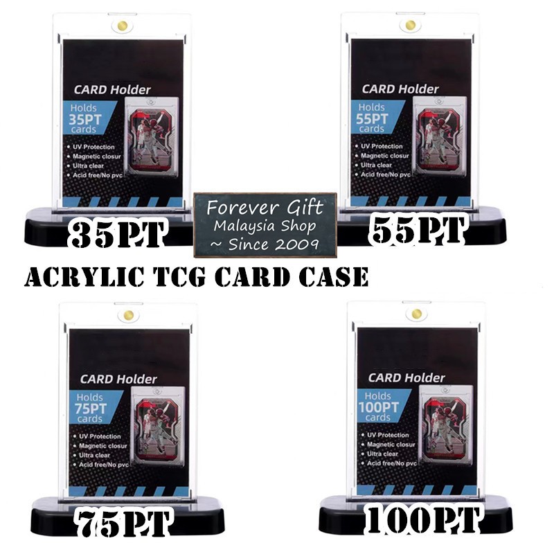 TCG Magnetic Card Holder Sarung Kad | 35PT 55PT 360PT Acrylic Casing | PTCG Card Game | 全哥卡砖 D11 ...