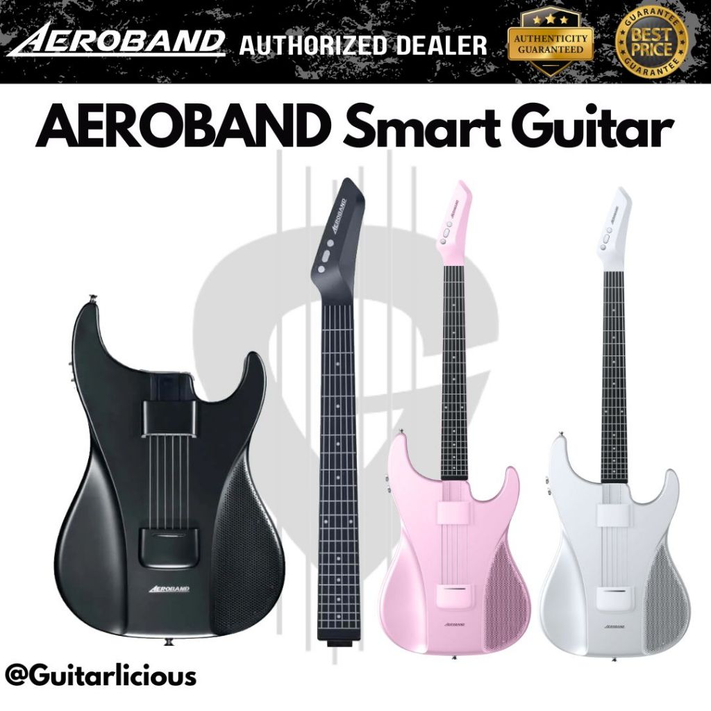 AEROBAND AeroGuitar Stringless Acoustic Electric Travel Guitar ...