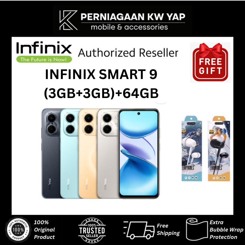 (READY STOCK)INFINIX SMART 9 (3GB+3GB)RAM+64GB 1 TAHUN WARANTI DARI ...