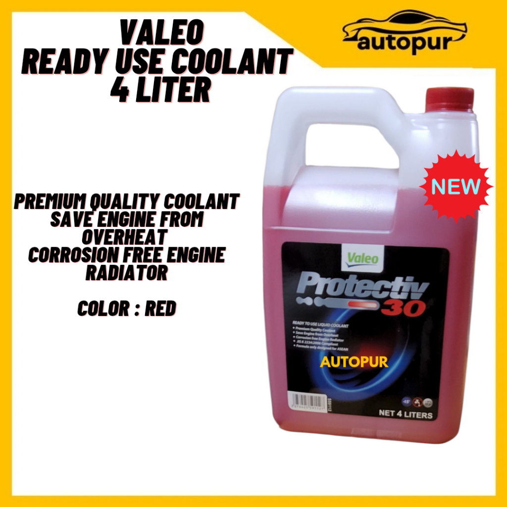 Valeo Coolant - Protective 30 Ready to Use Coolant (Green/Red) 4L | Shopee Malaysia