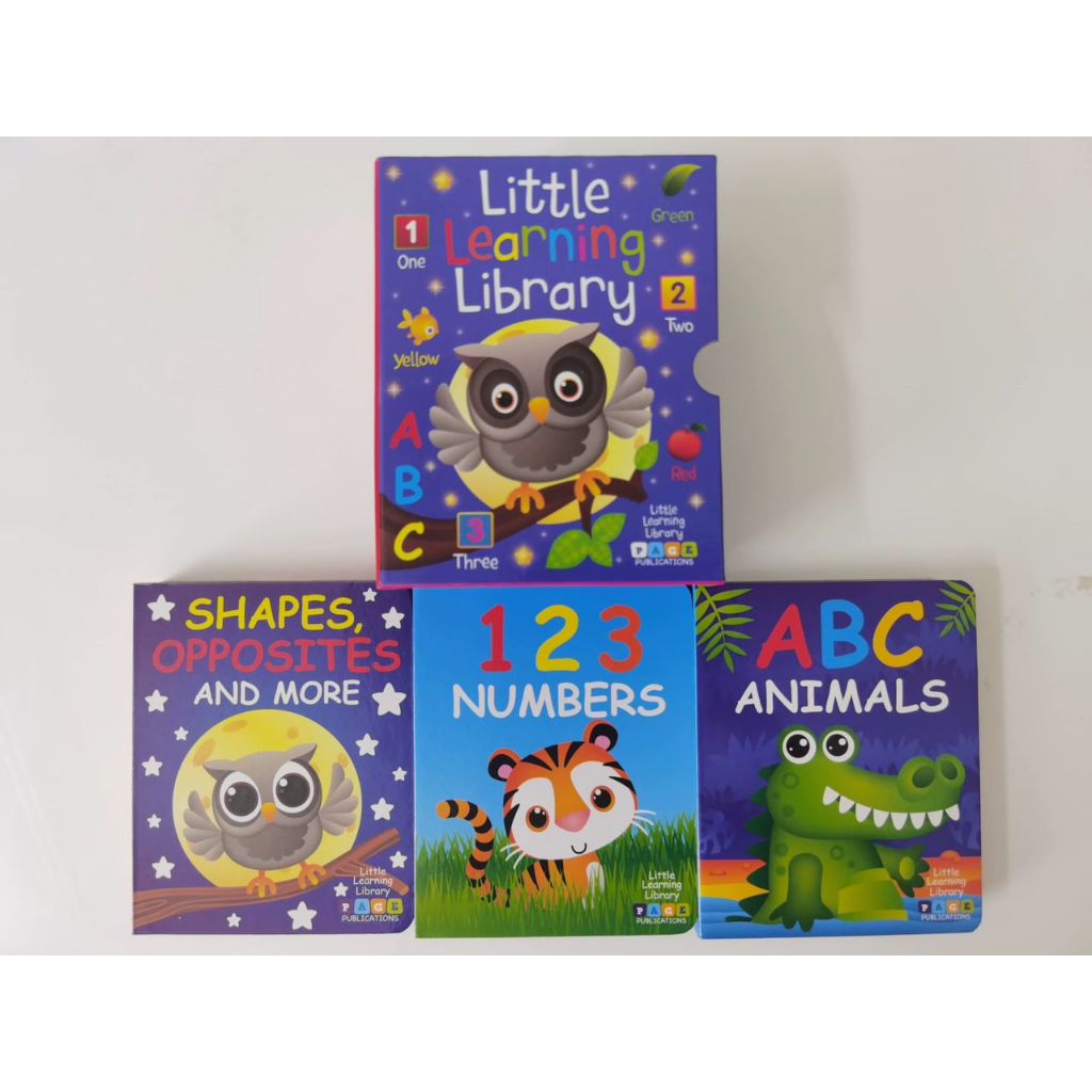 (3 boardbooks） little learning library shapes opposites 123 numbers abc ...