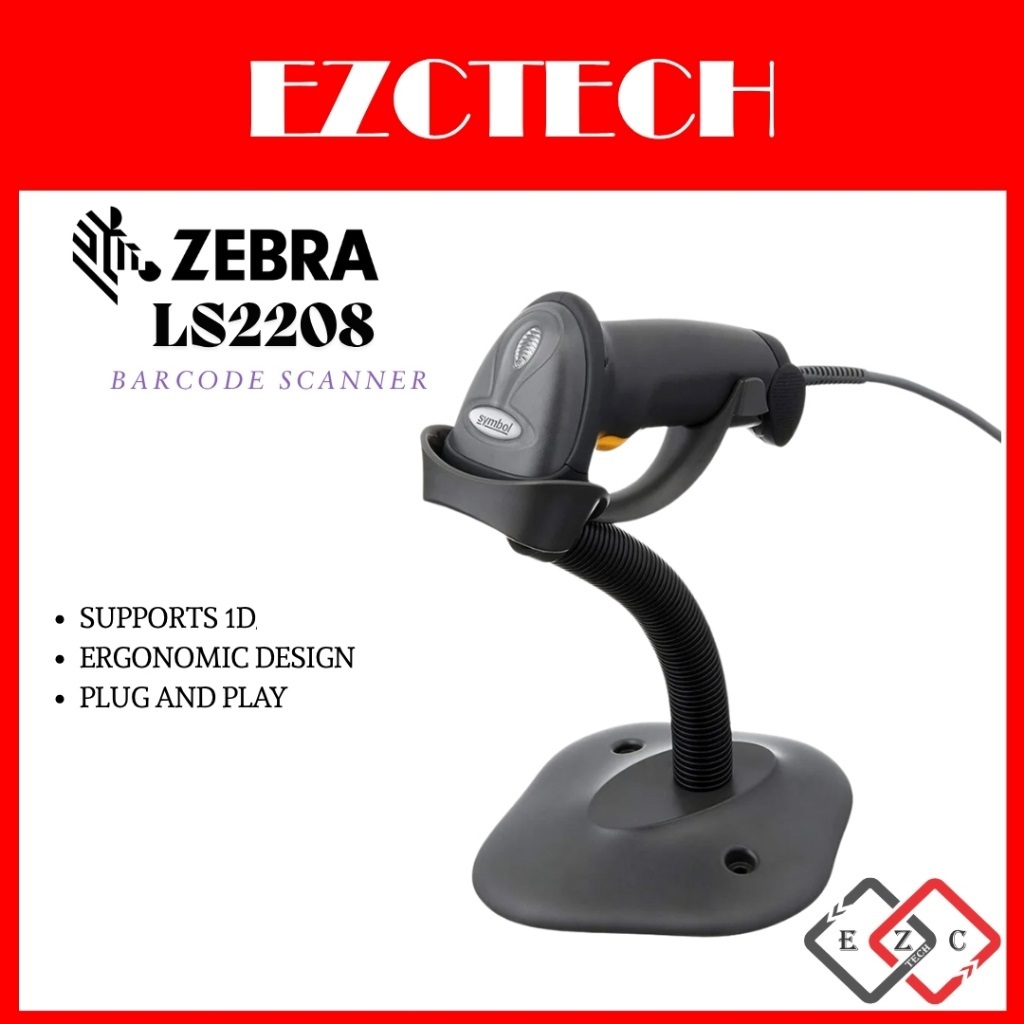 Zebra Symbol ls2208 Original handheld 1D Barcode Scanner Brand New ...