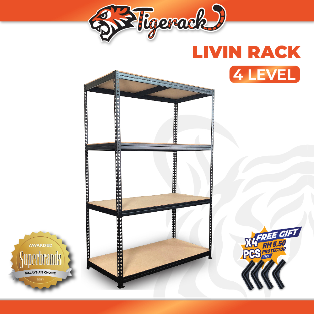 [FREE SHIPPING] TIGERACK Livin Rack Boltless Rack 4 Level Shelf Storage ...